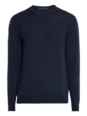 Kiton 14 Micron Wool Crewneck Sweater - Blue