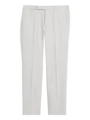Zegna Cotton-stretch Modern Fit Trousers - Gray