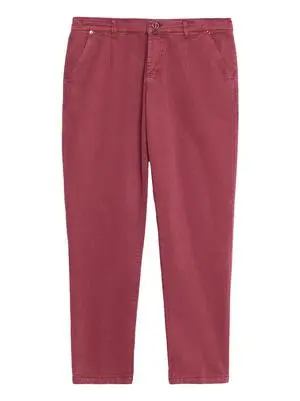 Kiton Straight Fit Flat-front Trousers - Red
