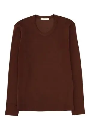 LEMAIRE Cotton T-shirt - Brown
