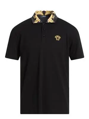 Versace Polo Shirt Size Cotton - Black
