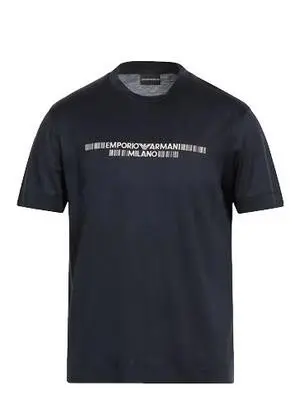 Emporio Armani T-shirt Military Size Lyocell, Cotton - Navy