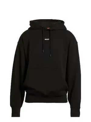 BOSS Cotton French Terry Logo Hoodie - Black