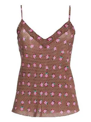 Paul & Joe Silk Polka-dot Camisole - Brown