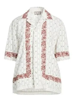 Paul & Joe Cotton Striped Shirt With Lace Trims - White