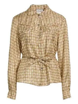 Paul & Joe Tartan Silk Shirt - Beige