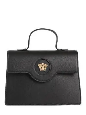 Versace Handbag In Calfskin Leather - Black