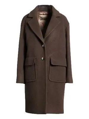 Herno Virgin Wool Single-breasted Coat - Grey