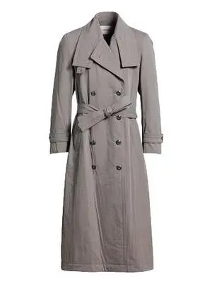LOW CLASSIC Cotton Nylon Trench Coat - Grey