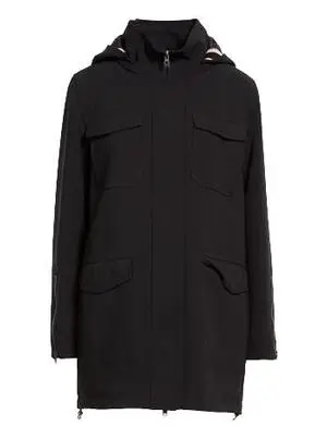 Herno Single-breasted Coat With Detachable Hood - Black