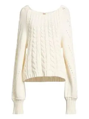 Free People Sweater In Ivory - White