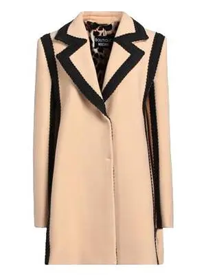Moschino Coat In Virgin Wool Blend - Beige