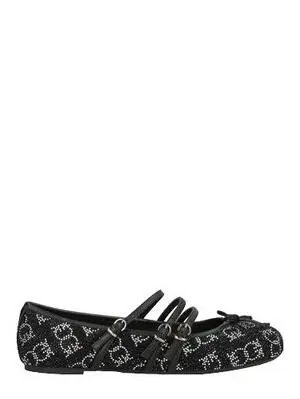 Pinko Leather And Textile Fiber Ballet Flats - Black