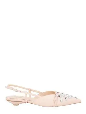 OVYE Leather Slingback Ballet Flats - Blush