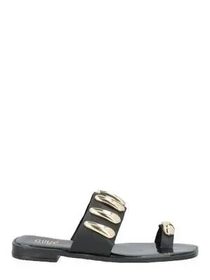 OVYE Thong Sandal With Appliqués - Black