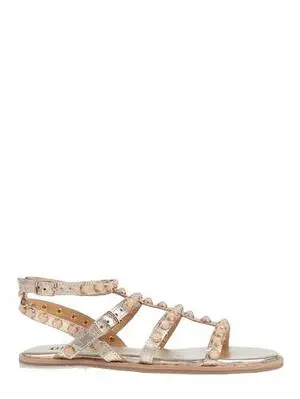 OVYE Strappy Leather Sandals - Grey
