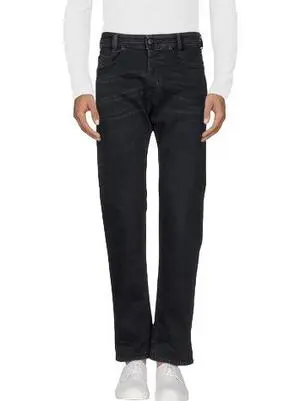 Diesel Cotton-blend Straight-leg Pants - Black