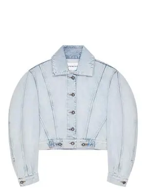 Givenchy Back-to-front Cocoon Denim Jacket - Light Blue