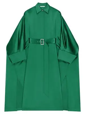 Givenchy Satin Cocoon Dress - Emerald Green