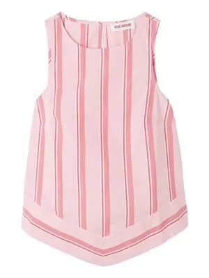 Rosie Assoulin Striped Cotton-poplin Top - Pink