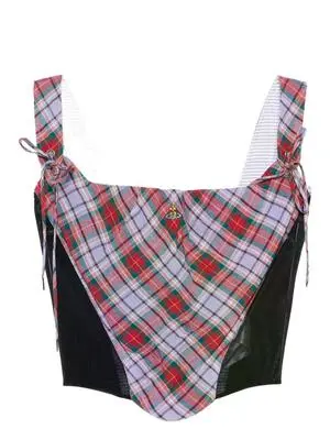 VIVIENNE WESTWOOD Tartan Tie Corset - Purple