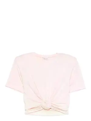 Magda Butrym Padded-shoulder T-shirt - Pink