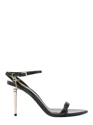 TOM FORD Pointed-toe Padlock Heeled Sandals - Black