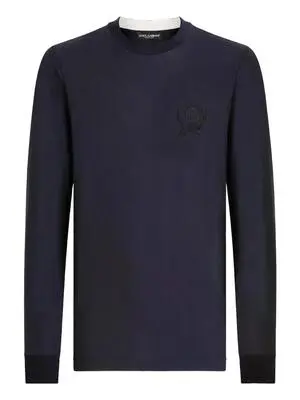 Dolce & Gabbana Crew Neck Long-sleeve T-shirt - Blue