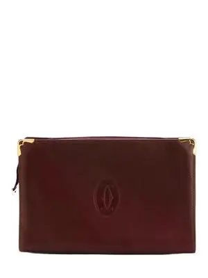 CARTIER Embossed Logo Clutch - Red