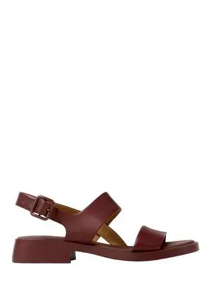 Camper Dana Leather Strap Sandals - Brown