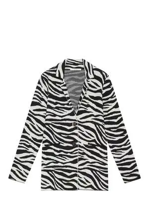 Malìparmi Zebra-print Button Jacket - White