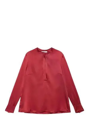 Malìparmi Button-front Long-sleeve Top - Red