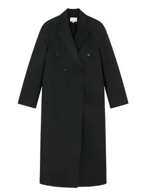 Loulou De Saison Temo Lapel Double-breasted Coat - Black
