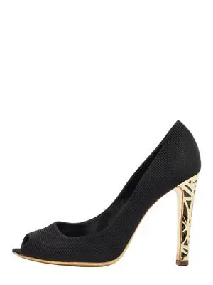 SERGIO ROSSI Peep-toe Pumps - Black