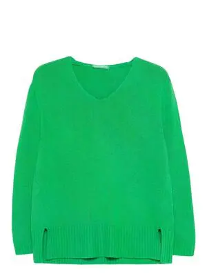 PUROTATTO V-neck Sweater - Green