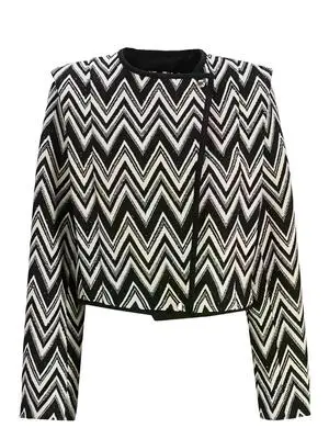 BOSS Zigzag-pattern Jacket - Black