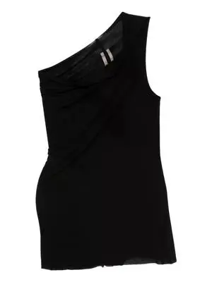 Rick Owens Athena Asymmetric-sleeve Top - Black