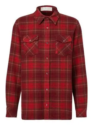 GOD'S TRUE CASHMERE Love Cashmere Shirt With Amethyst - Red