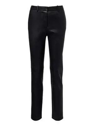 JOSEPH Coleman Leather Straight Pants - Black