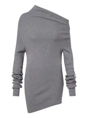 LISA YANG Aige Cotton And Cashmere Minidress - Grey