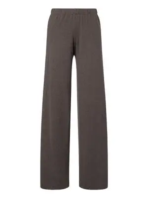 LISA YANG Aina Cotton And Cashmere Wide-leg Pants - Brown