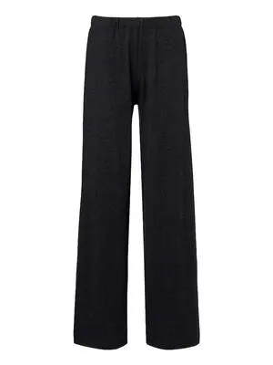 LISA YANG Aina Cotton And Cashmere Jersey Straight Pants - Grey