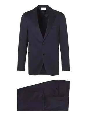 LARDINI Cotton-blend Suit Blue