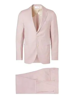 LARDINI Wool, Silk, And Linen Suit - Pink