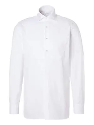 LARDINI Cotton Poplin Tuxedo Shirt - White