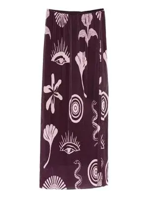 CALA DE LA CRUZ High-waist Maxi Skirt - Purple