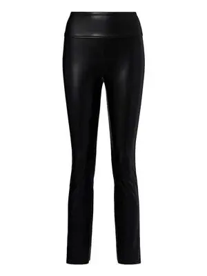 Wolford Edie Coated Cropped Slim Pants - Black
