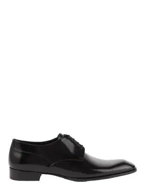 Saint Laurent Stanton Leather Derby Shoes - Black