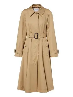 Burberry Cotton Gabardine Trench Coat - Beige