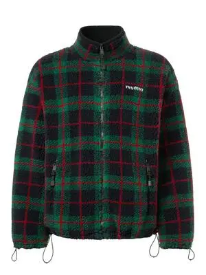 Miu Miu Checked Teddy Jacket - Multicoloured